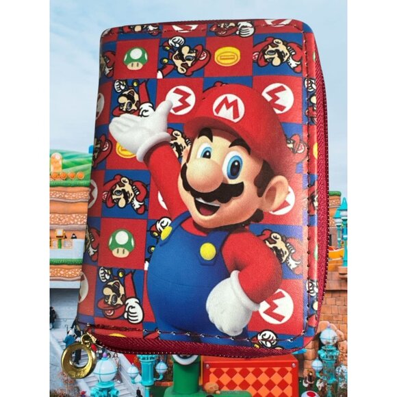 Accessories | Super Mario Red Zippered Coin Purse Mario Character ...